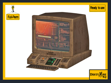 Second Life Marketplace - ::DisturbeD:: Sci-Fi Retro Computer - FULL PERM MESH
